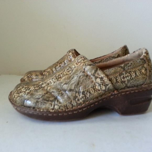 boc | Shoes | Boc Brown Tan Animal Print Clogs Womens 8 M | Poshmark